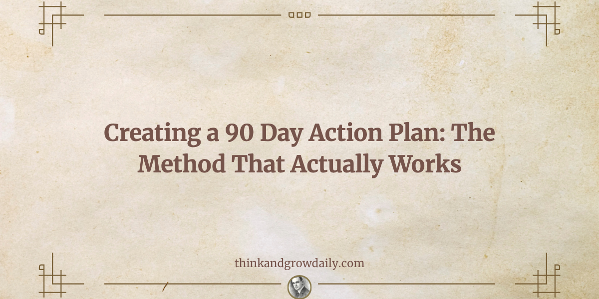 Creating a 90 Day Action Plan: The Method That Actually Works - Think ...